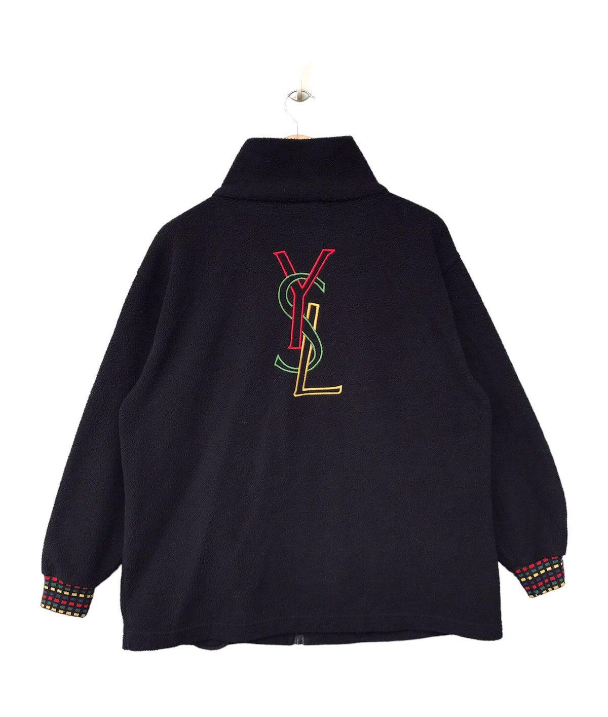Vintage × Ysl Pour Homme Vintage 90s Yves Saint Laurent fleece zipper ...