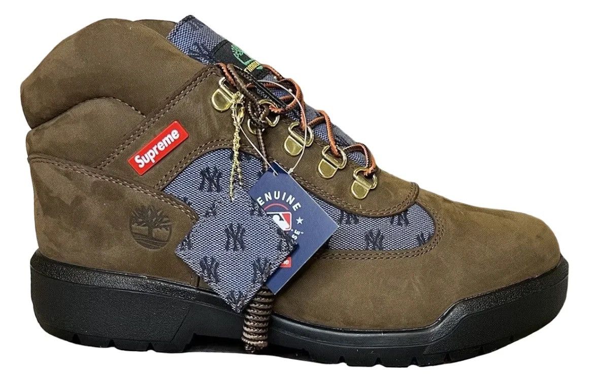 Supreme Timberland Field Boot Supreme New York Yankees Brown | Grailed