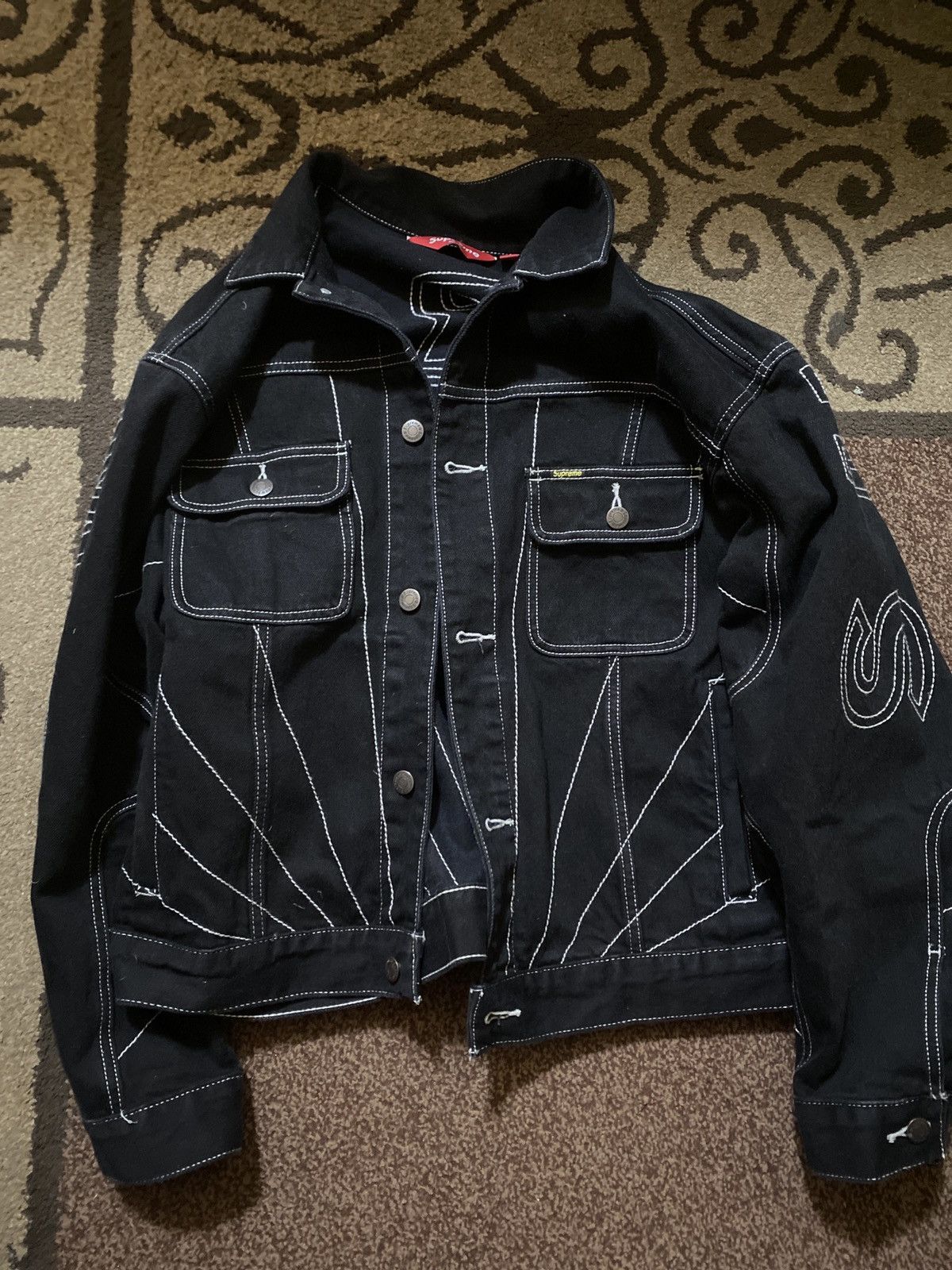 Supreme Black Denim Jacket Supreme | Grailed