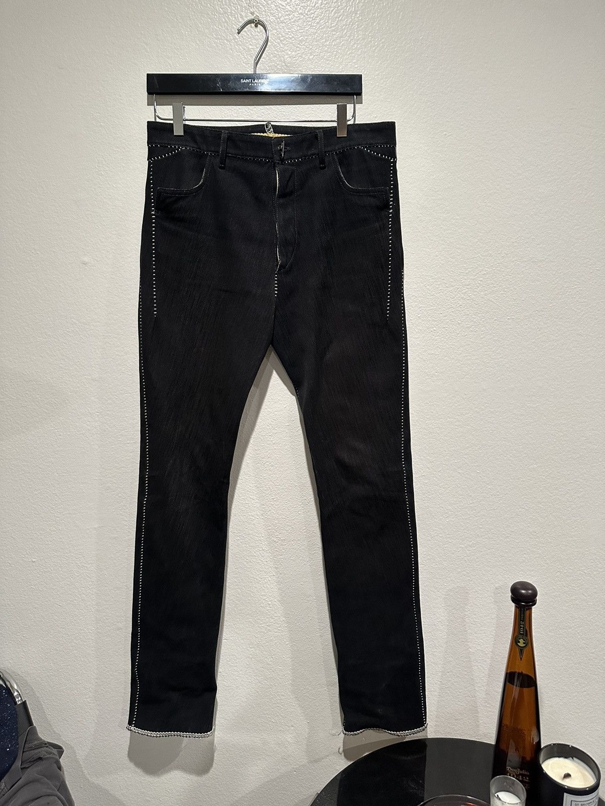 Carol Christian Poell Overlock Dead End Contrast Stitch Denim Jeans 48 ...