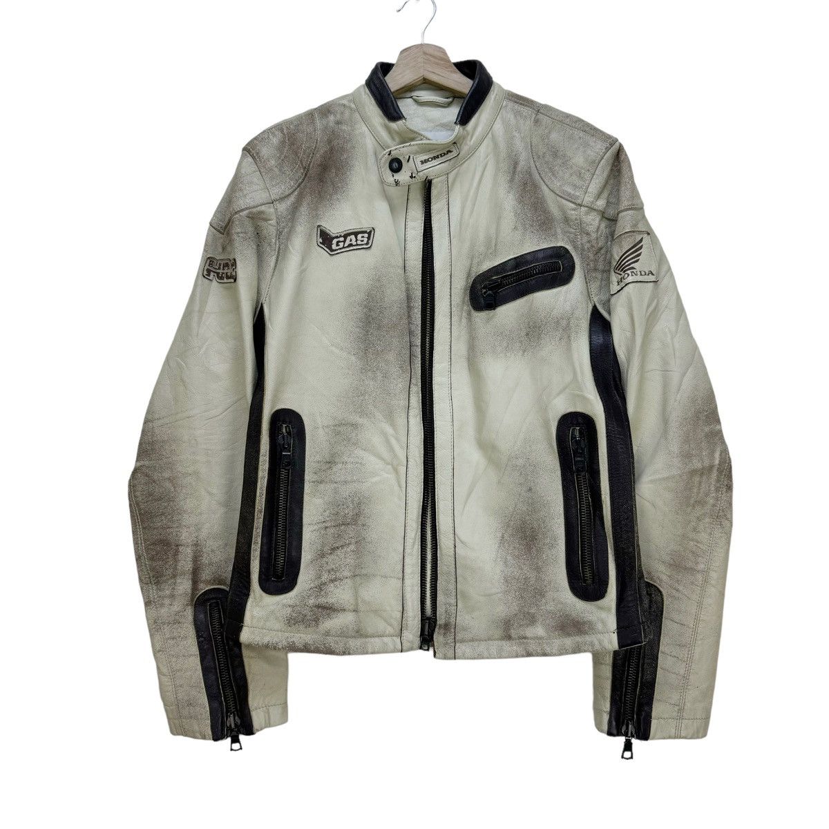 Gas × Honda × Leather Jacket ️HRC HONDA GAS LIMITED MOTO GP LEATHER ...