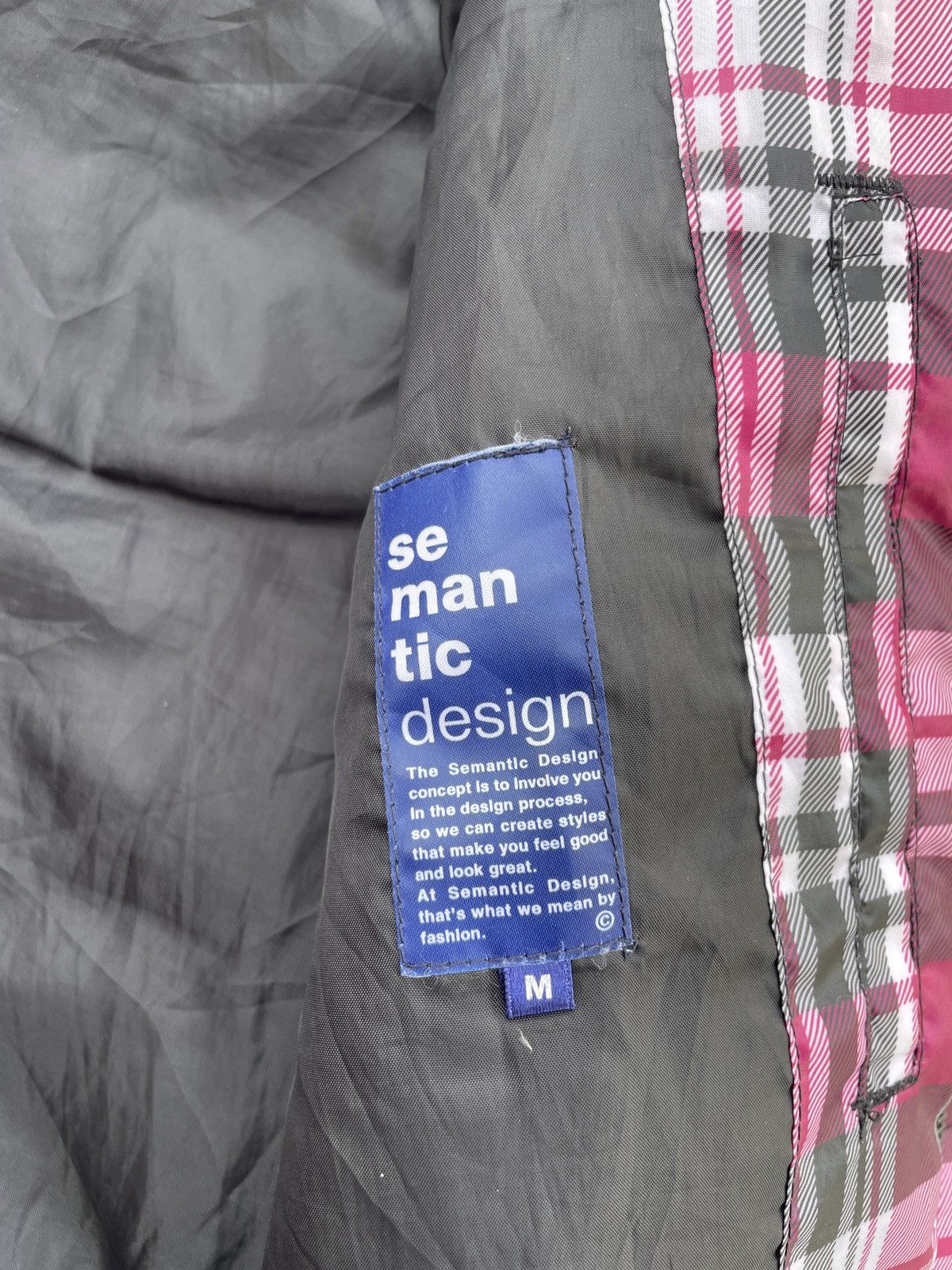 semanticdesign 2000s JAPANESE BRAND SEMANTIC DESIGN PLAID PUFFER JACKET ...
