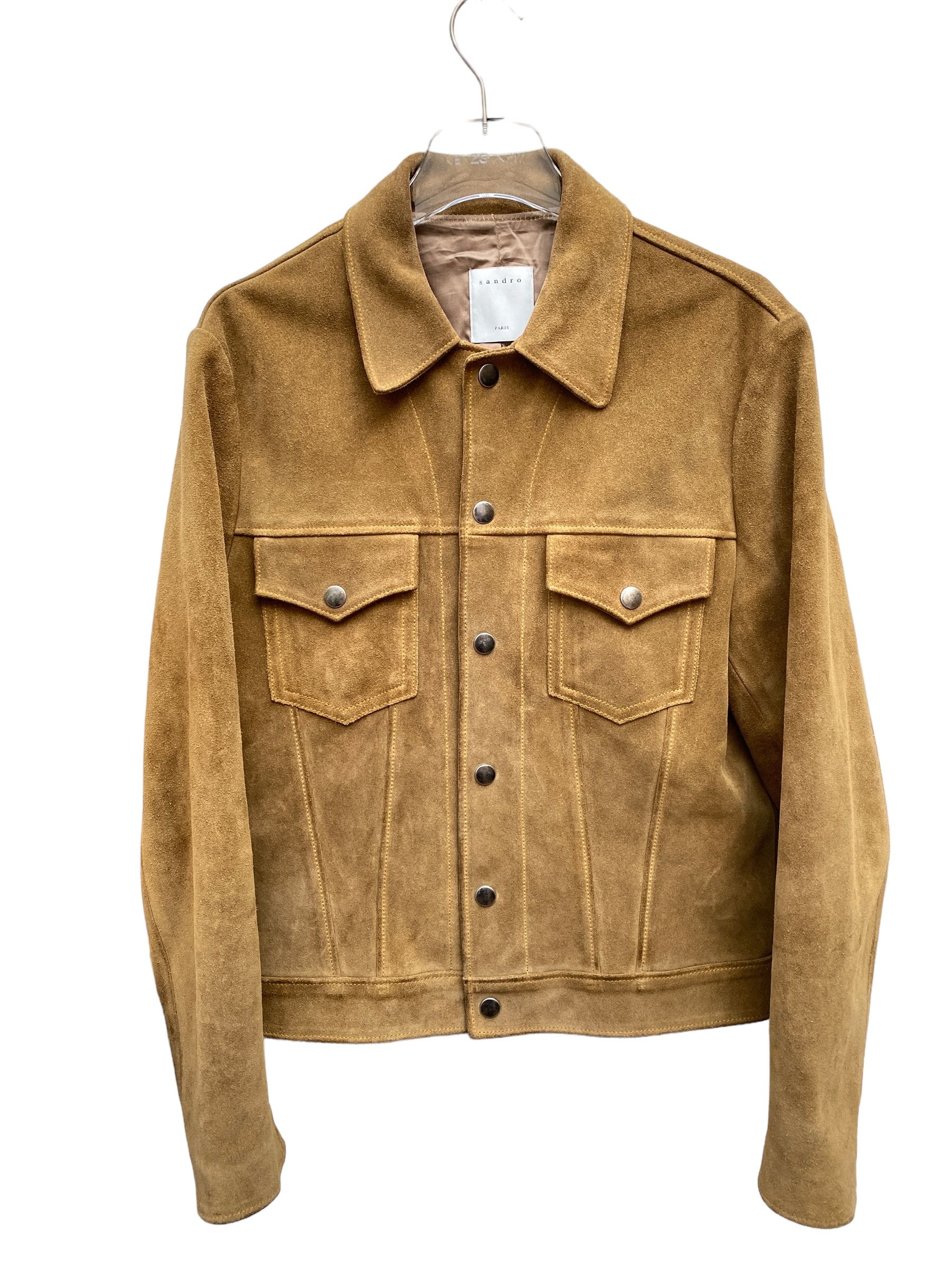 Sandro Brown Suede Leather Jacket | Grailed