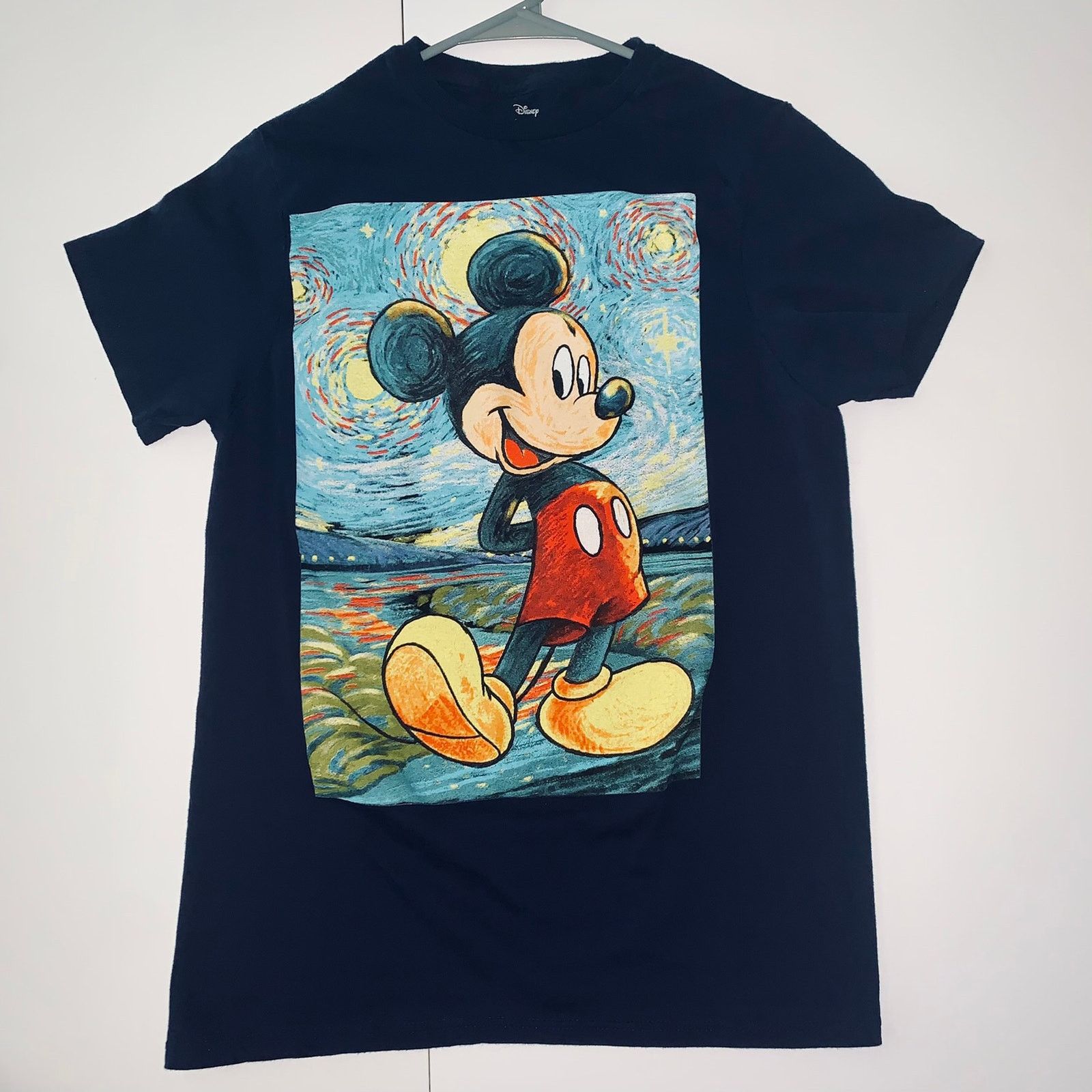 Disney Disney Mickey Mouse Van Gogh Starry Night Navy Blue T-Shirt ...
