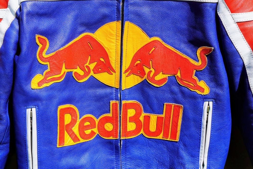 Red Bull 90s Red Bull Racing Leather Jacket Rare "M" | Grailed