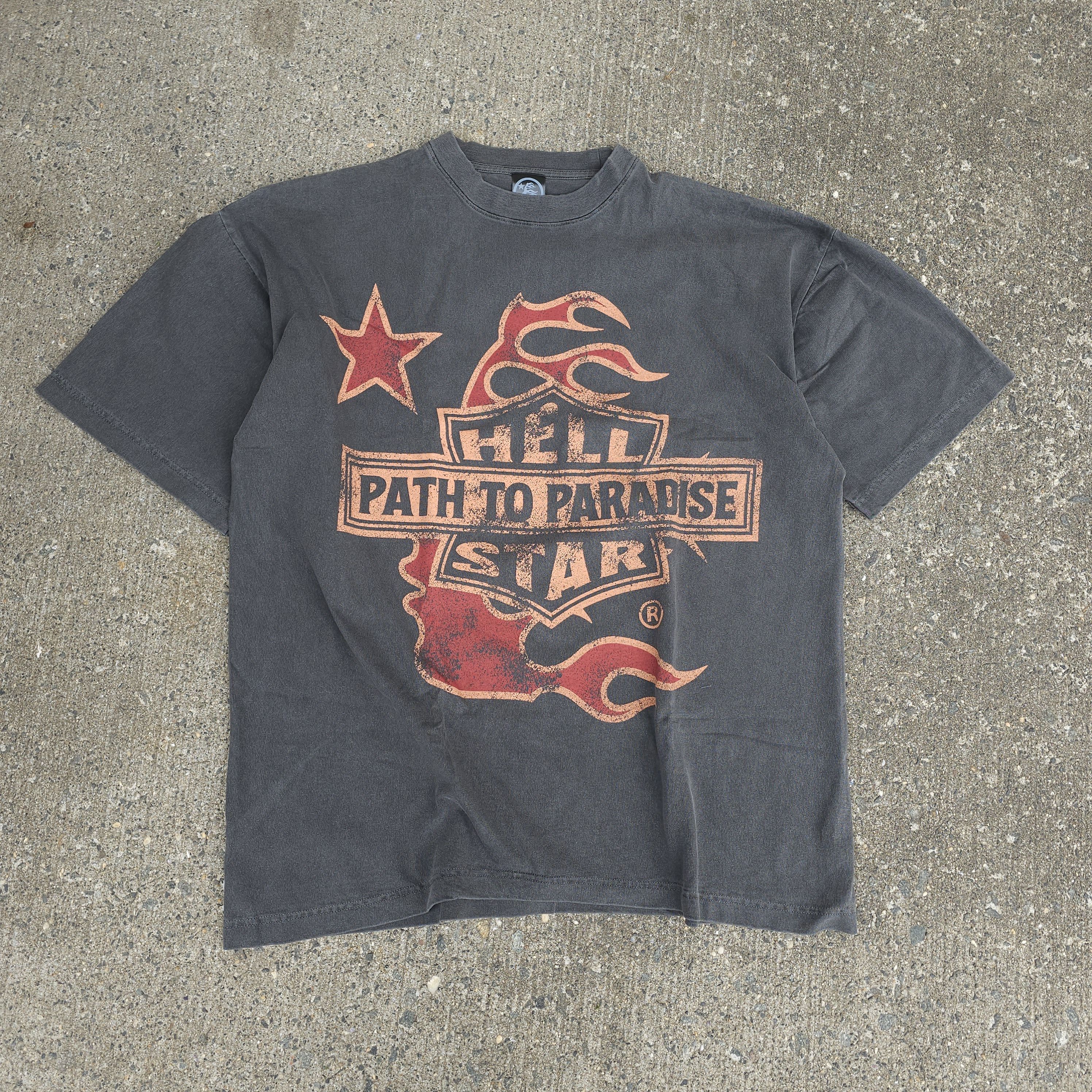 Designer × HELLSTAR × Streetwear Hellstar Studios Biker Tour Tee Black ...