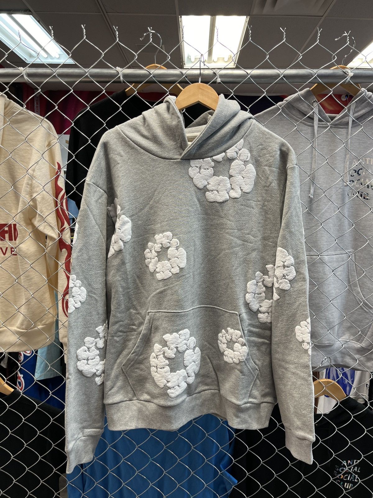 DENIM TEARS Denim Tears Gray The Cotton Wreath Hoodie | Grailed