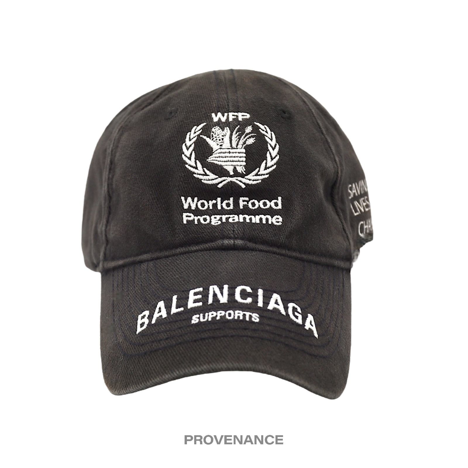 Balenciaga 🔴 Balenciaga WFP World Food Programme Cap - Washed Black ...