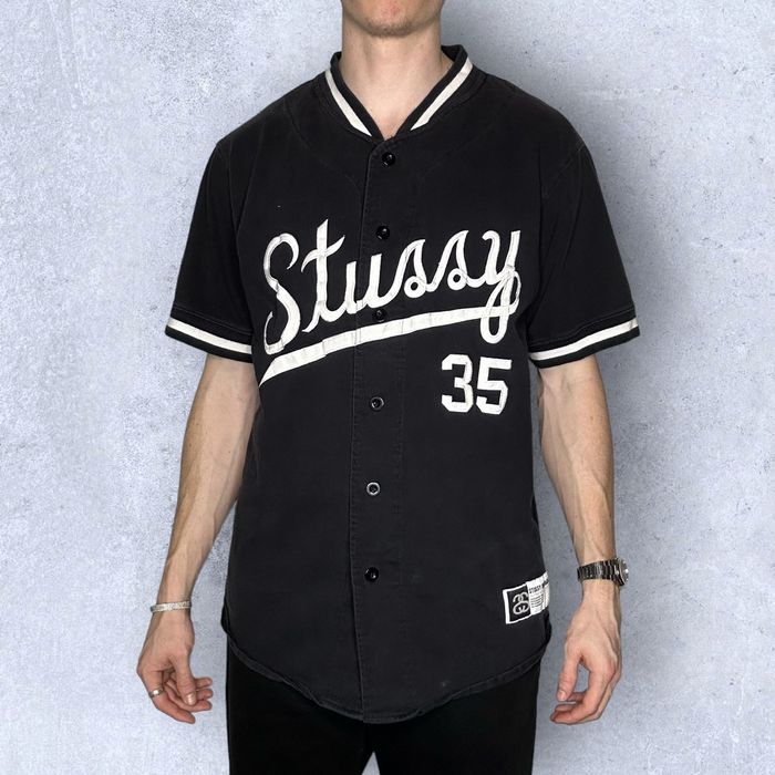 Vintage Vintage Stussy script baseball jersey | Grailed