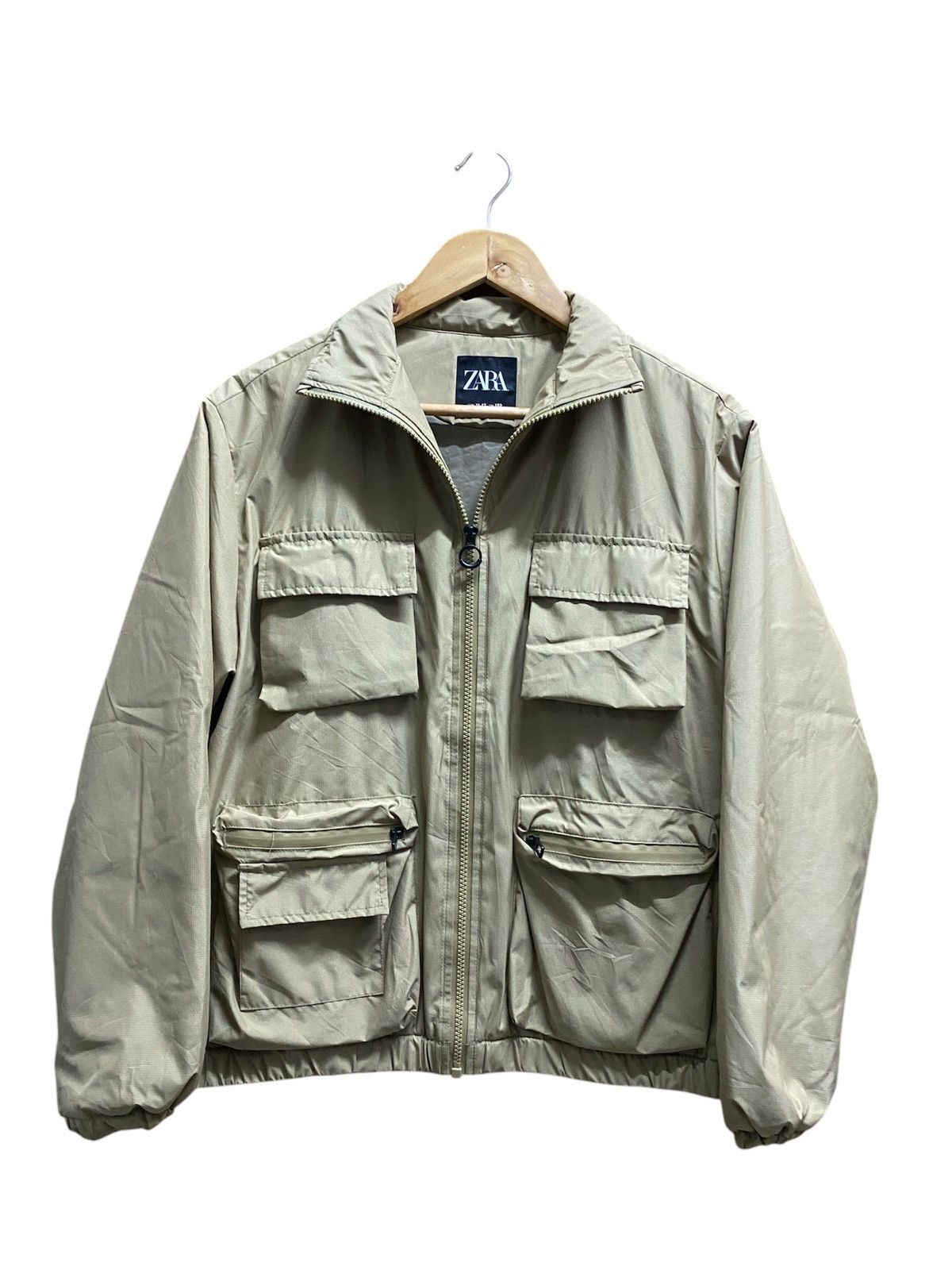 Streetwear × Utility Pro Wear × Zara ZARA utility jacket zipper | Grailed