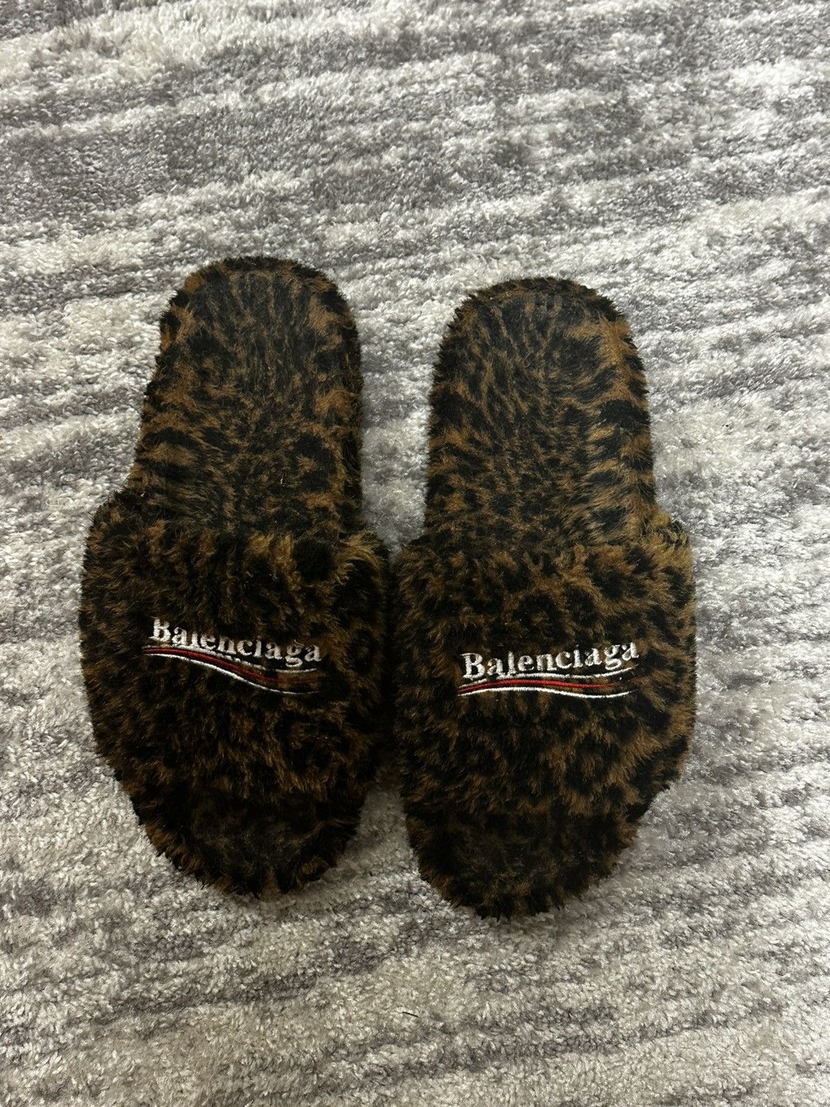 Balenciaga Balenciaga Leopard Slides | Grailed