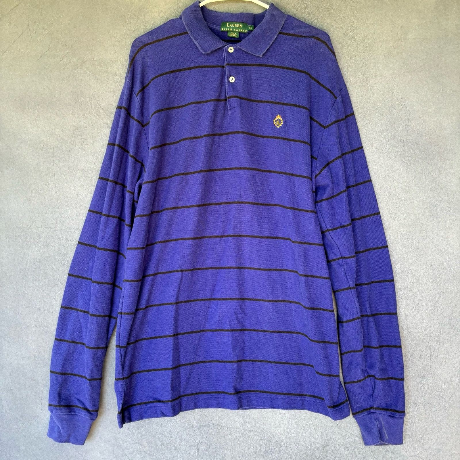 Ralph Lauren 90s Lauren Ralph Lauren Polo Shirt Men XL Vtg Stripe Hip ...