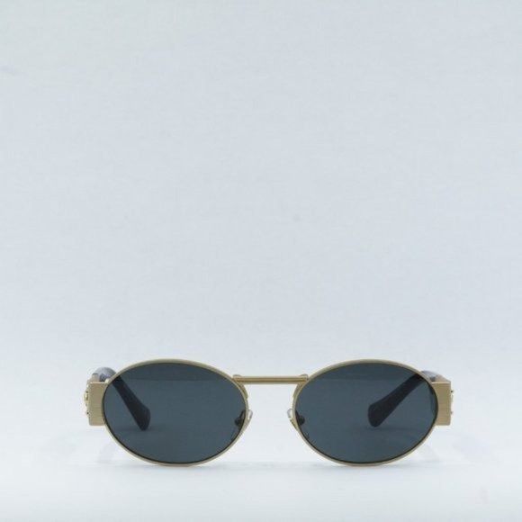 Versace NEW VERSACE VE2264 100287 MATTE GOLD / DARK GREY SUNGLASSES ...
