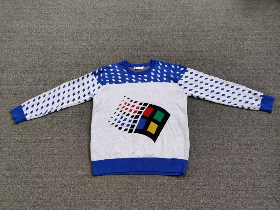 Japanese Brand × Streetwear × Vintage Microsoft Windows 95 Knitted ...