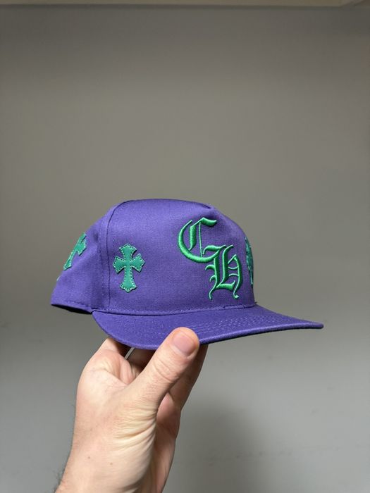 Chrome Hearts Chrome Hearts Leather Cross Patch SnapBack Hat | Grailed