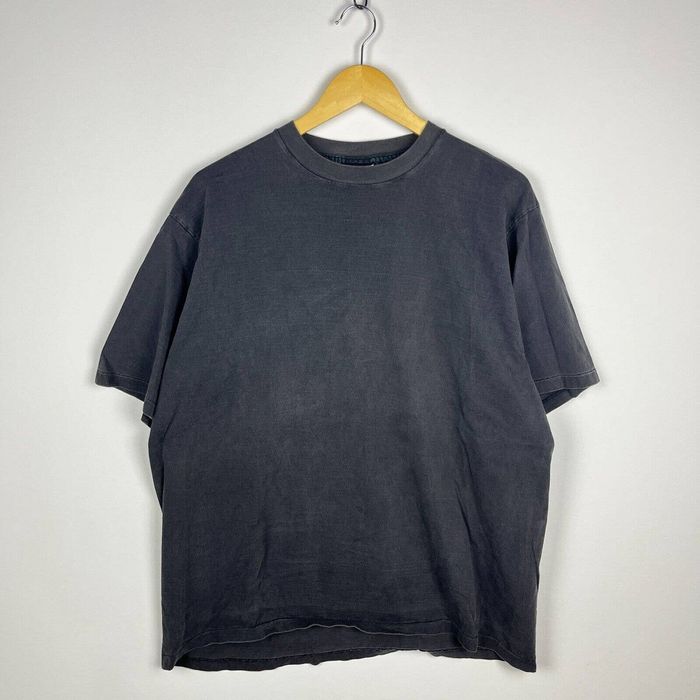 Vintage Vintage 90s Blank Black Faded T Shirt XL Single Stitch | Grailed