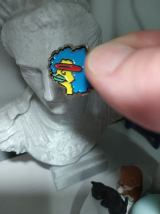 Supreme Enamel Pin (Blue Hair Girl with Glasses) | Grailed