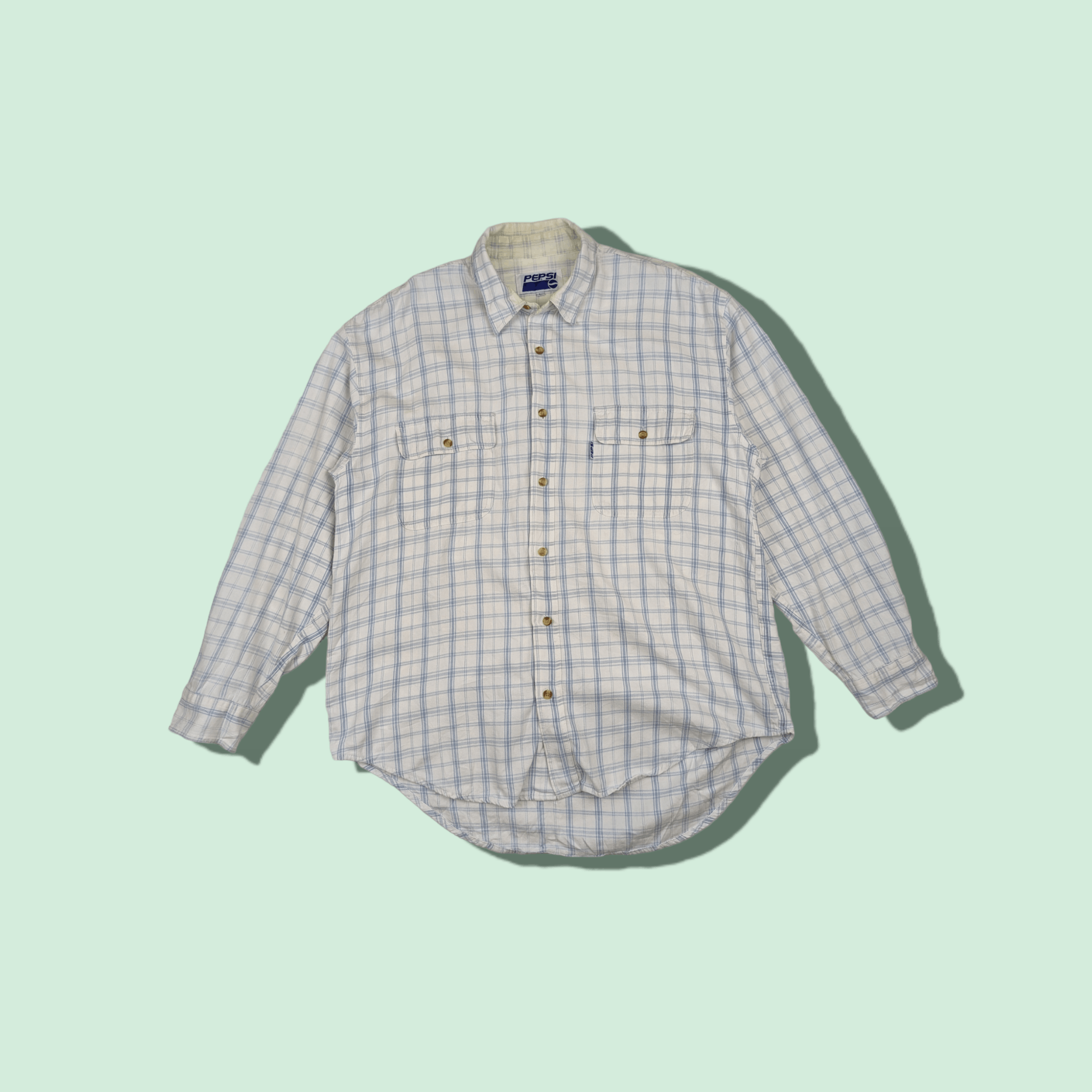 Pepsi Vintage PEPSI Check Button Up Shirt Flannel Cowboy Style | Grailed
