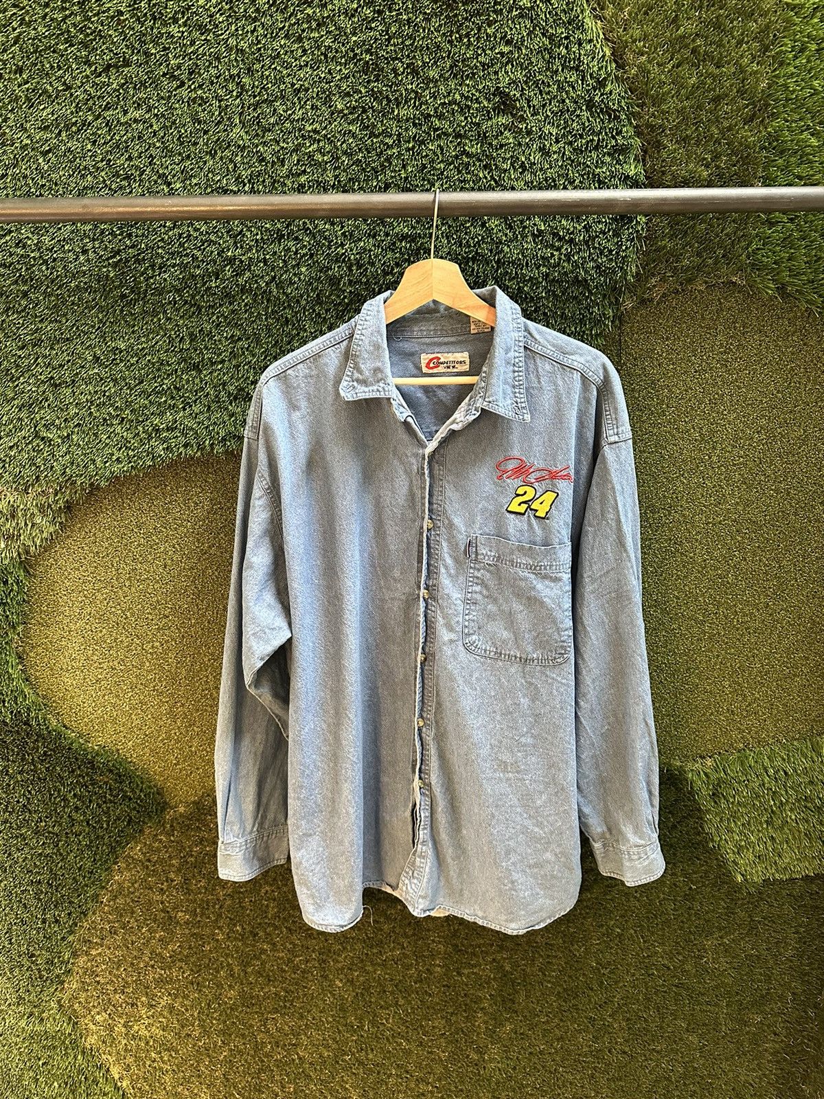 NASCAR × Vintage Vintage NASCAR Jeff Gordon Denim Button-up Shirt | Grailed