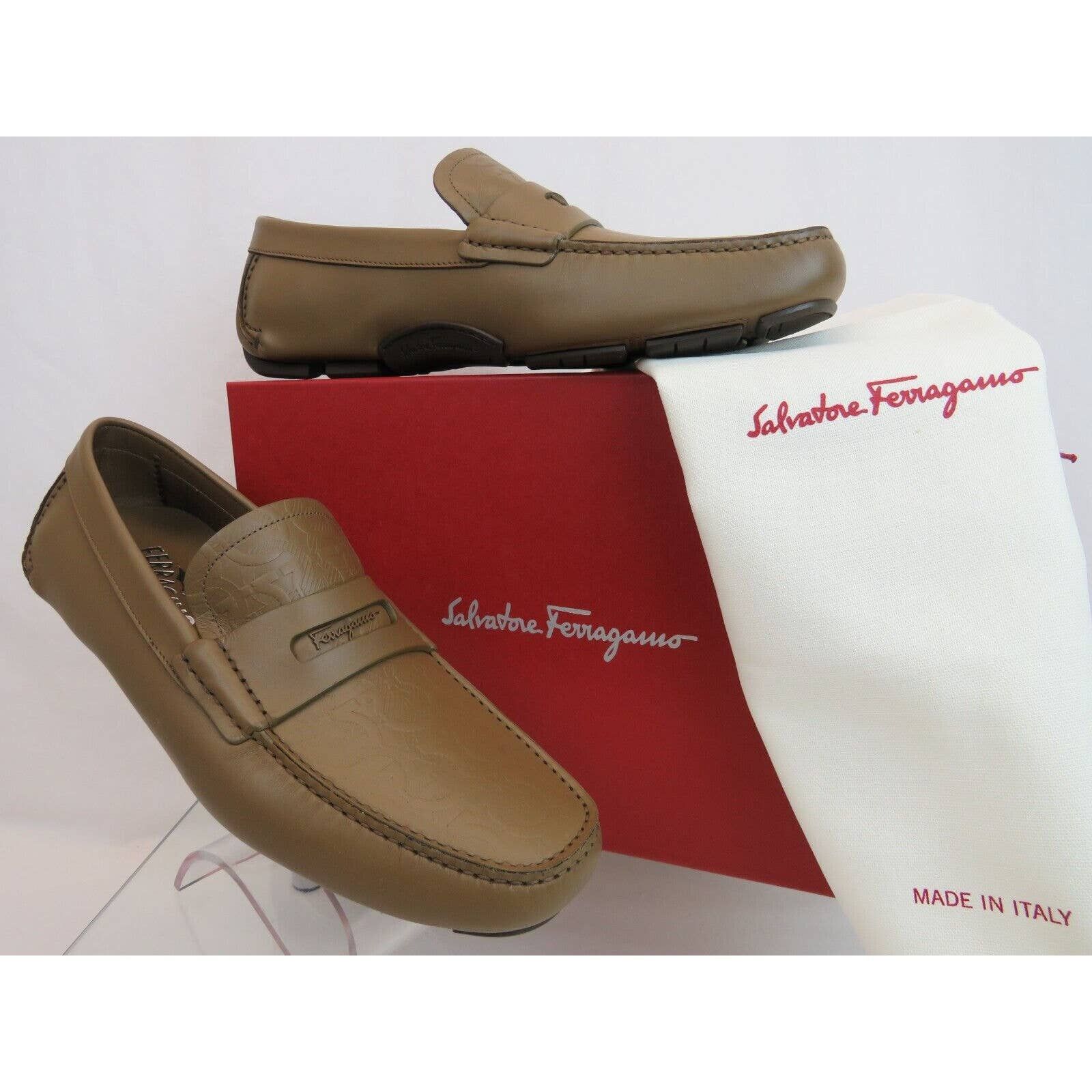 Salvatore Ferragamo NEWTON BROWN LEATHER GANCINI PENNY DRIVING LOAFERS 12 E | Grailed