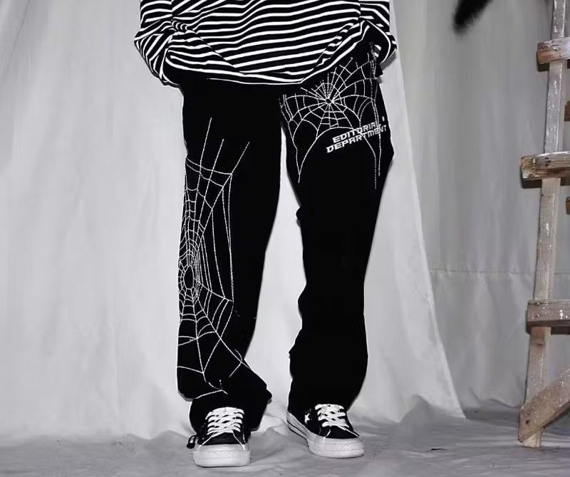 Streetwear Spider Embroidery Baggy Harem Pants Streetwear | Grailed