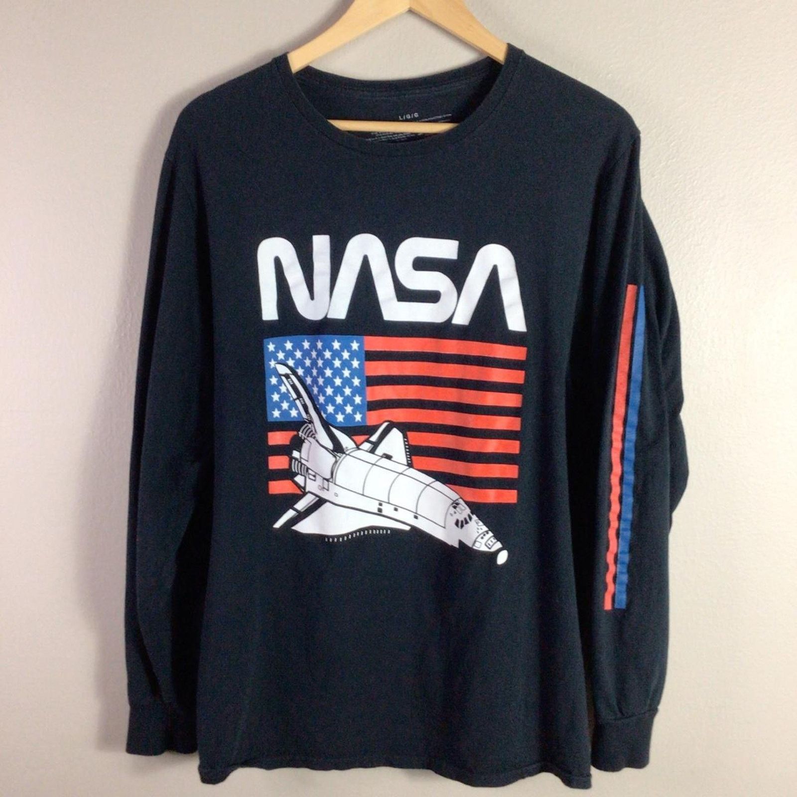 Nasa Classic NASA Space Shuttle Long Sleeve Shirt Black Large | Grailed