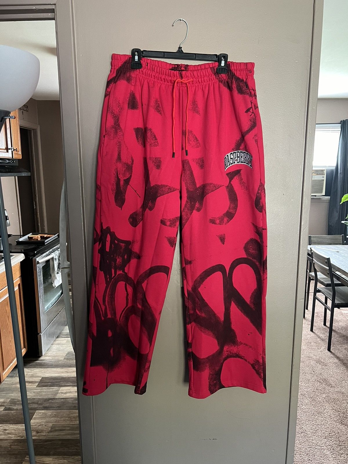 The GV Gallery Raspberry Graffiti wide leg sweatpants | Grailed