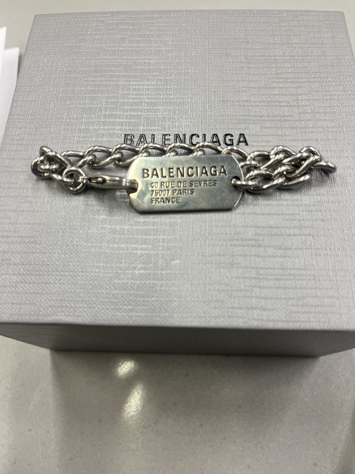 Balenciaga Balenciaga Dog Tag Bracelet | Grailed