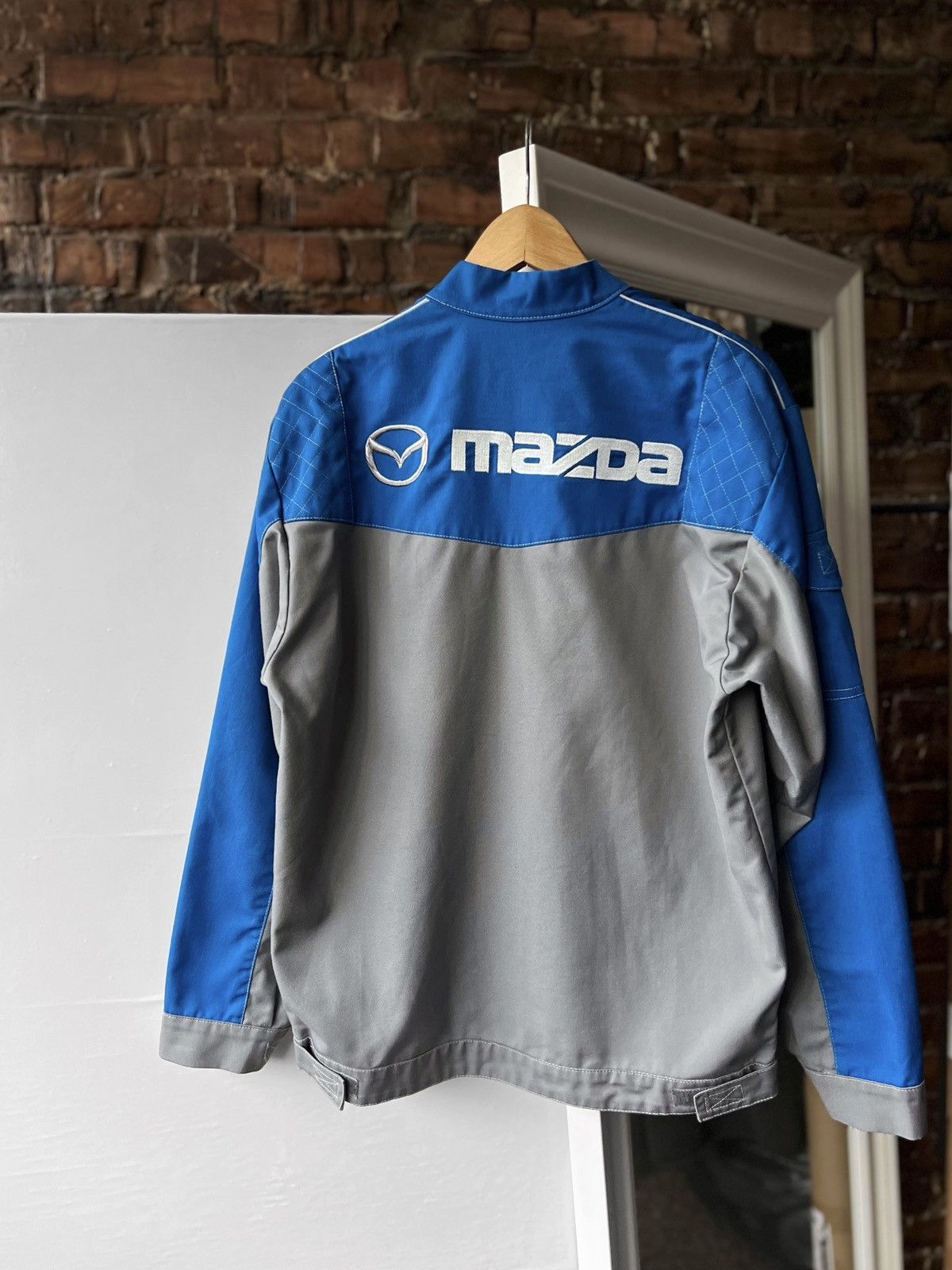 Japanese Brand × Vintage Mazda Racing Men’s Vintage Blue Gray Full Zip ...