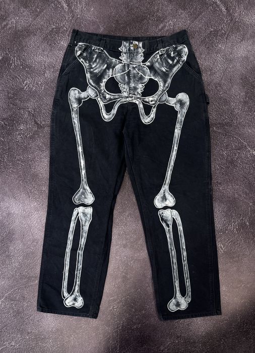 Vintage Vintage 90s Carhartt Skeleton Custom Y2K Baggy Jeans Pants ...