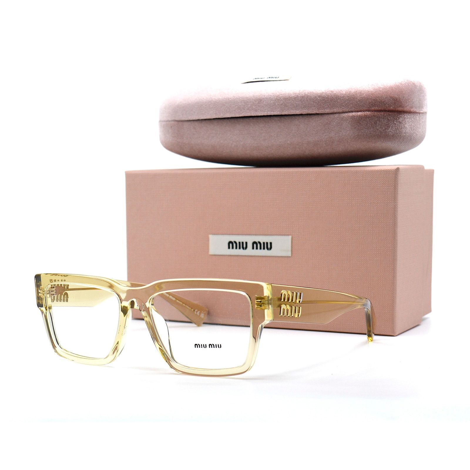 Miu Miu NEW MIU MIU MU02XV SAND TRANSPARENT EYEGLASSES FRAME | Grailed