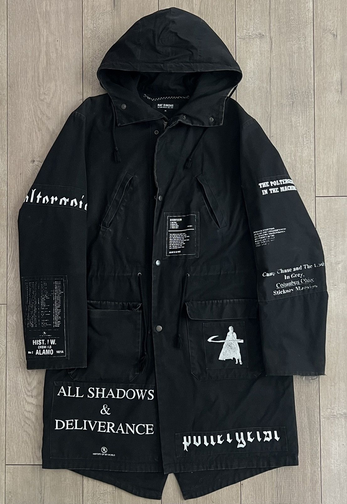Raf Simons AW2005-2006 Raf Simons Poltergeist Rare Black Runway Parka ...