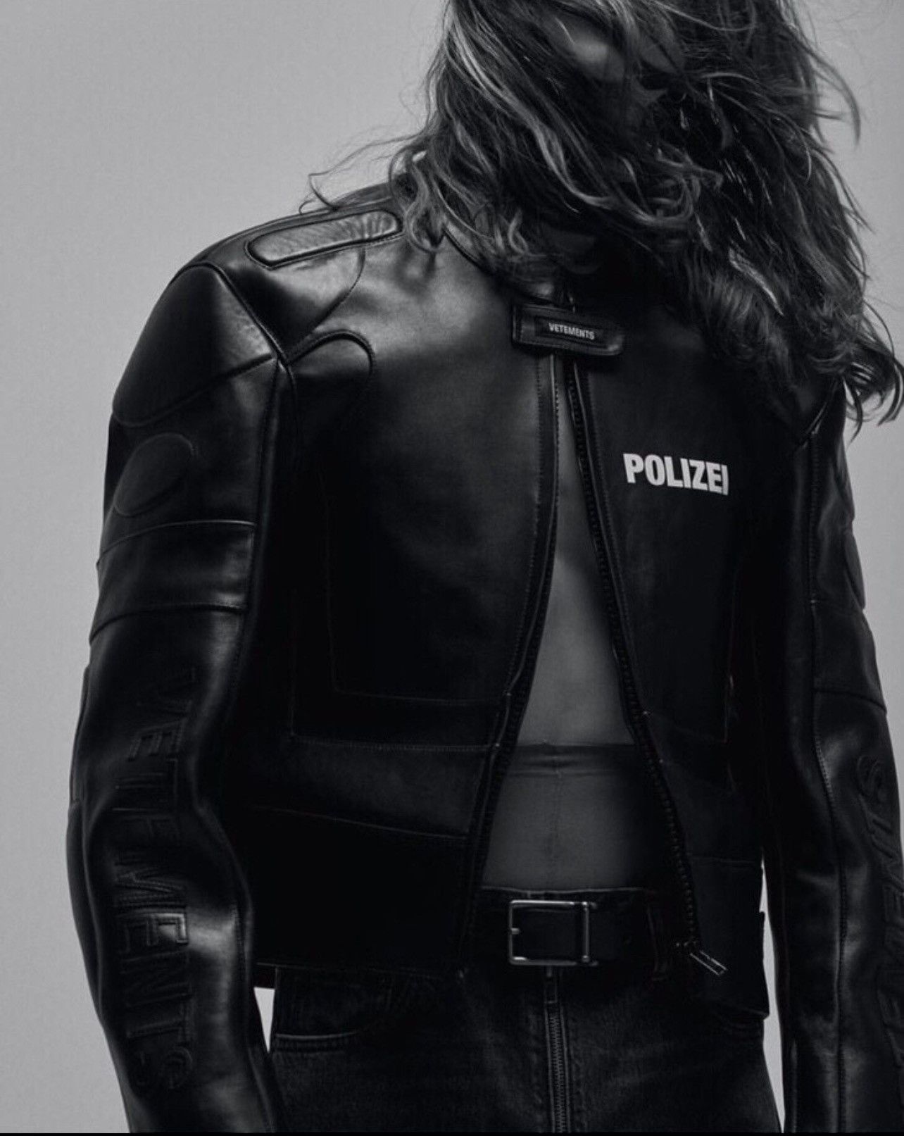 Vetements Vetements 17ss Polizei Moto Leather Jacket | Grailed