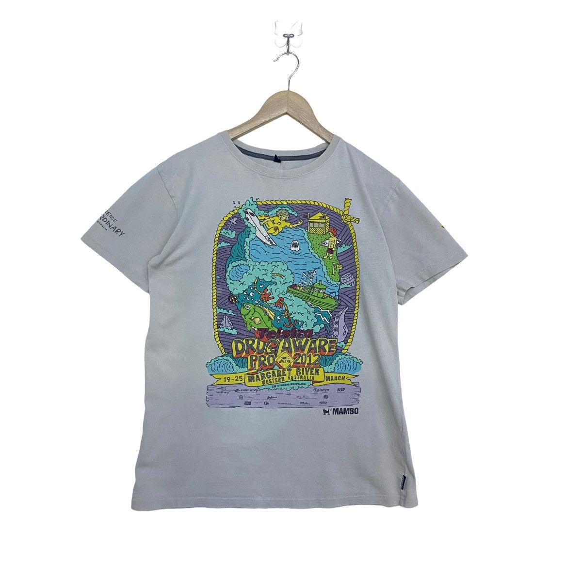 Mambo Rare!! MAMBO surf drug Aware competition 2012 surfing tee | Grailed