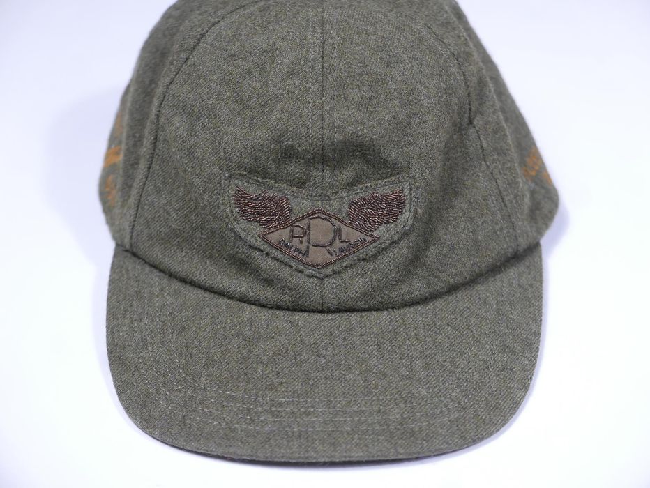 RRL Ralph Lauren RRL Double Ralph Lauren Cap Hat Military Wool Wings ...