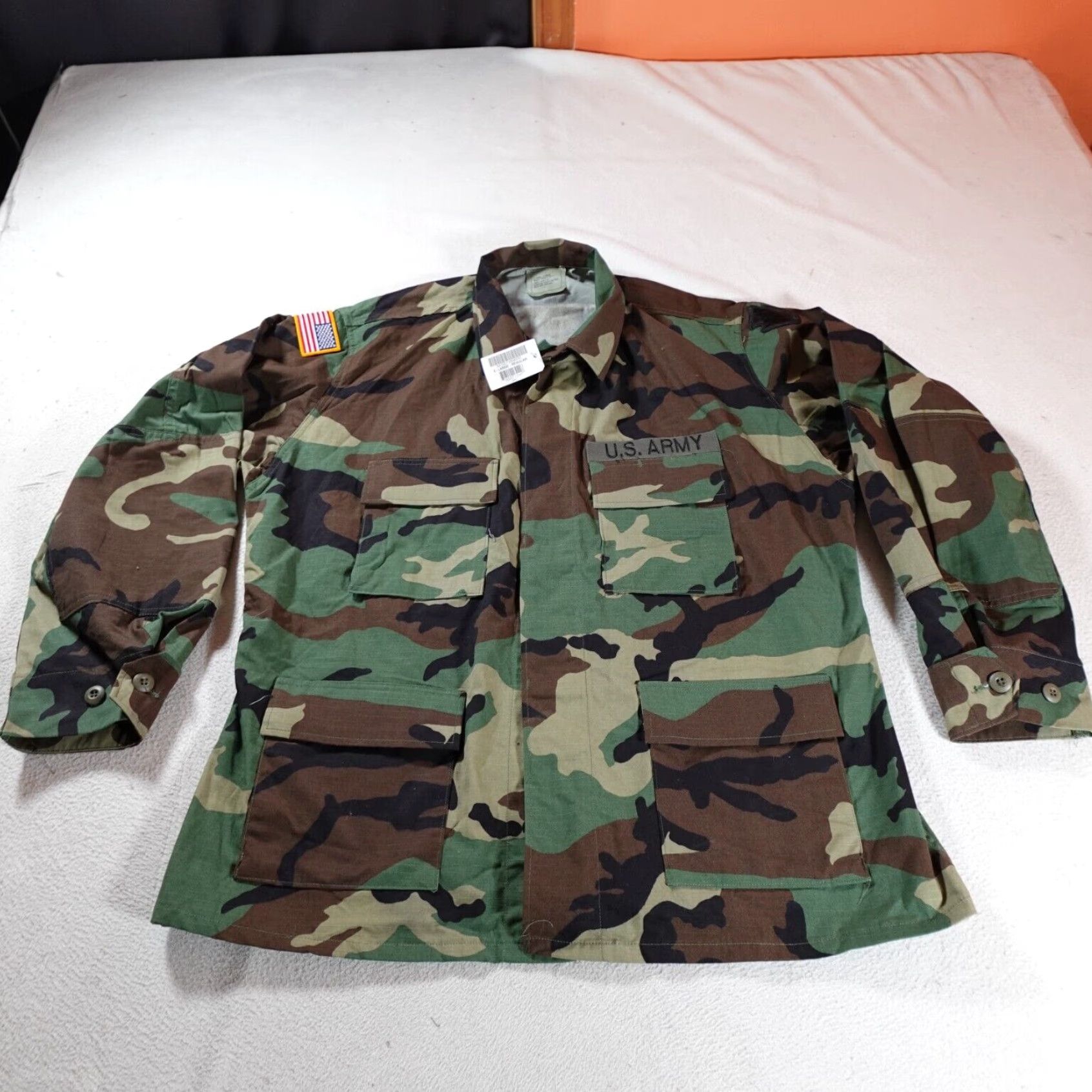 Vintage Premium Vintage US Army Mens Woodland Camo Hot Weather Canvas ...