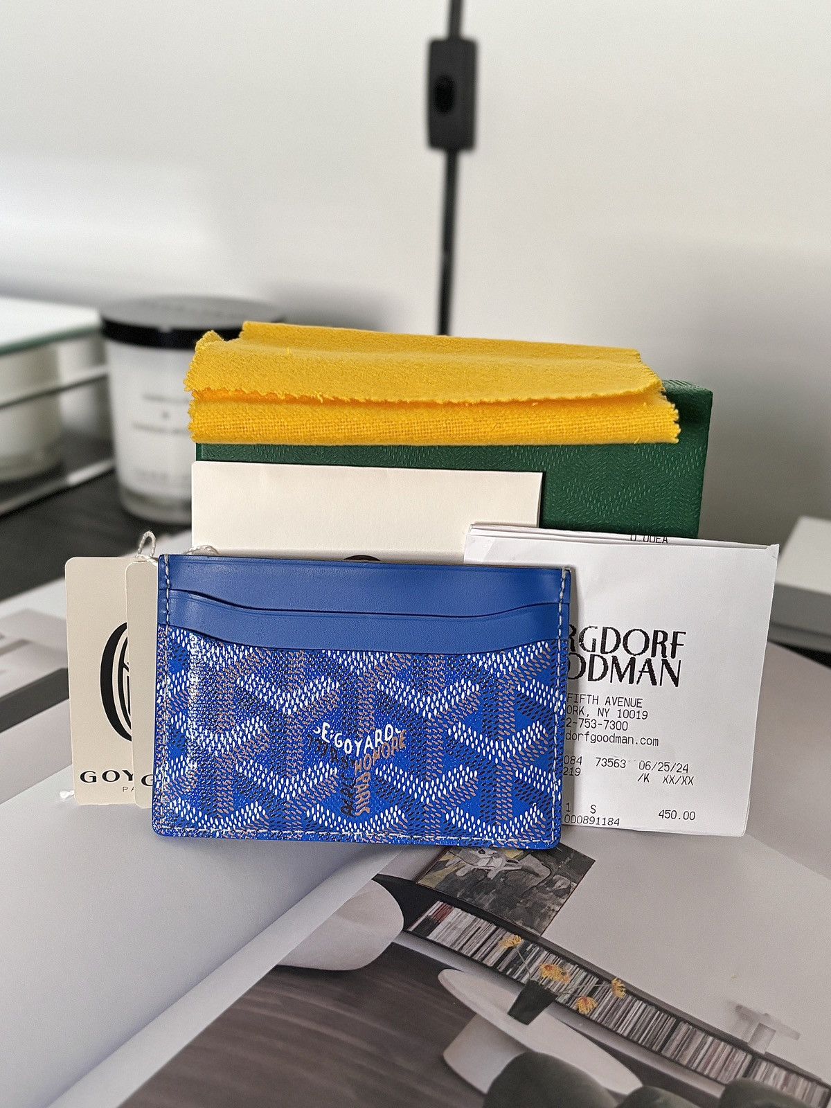 Goyard RECEIPT - GOYARD SAINT CARDHOLDER WALLET | Grailed