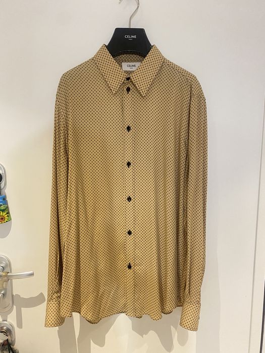 Celine CELINE by Hedi Slimane Yellow Silk Shirt | Grailed