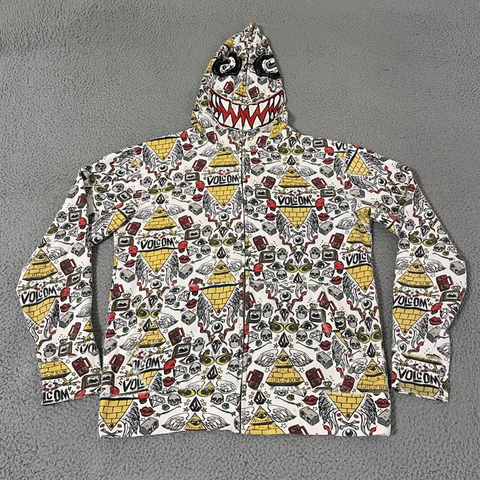 Volcom Volcom Hoodie Mens Medium Ryan Sheckler All Over Print AOP Jesse ...