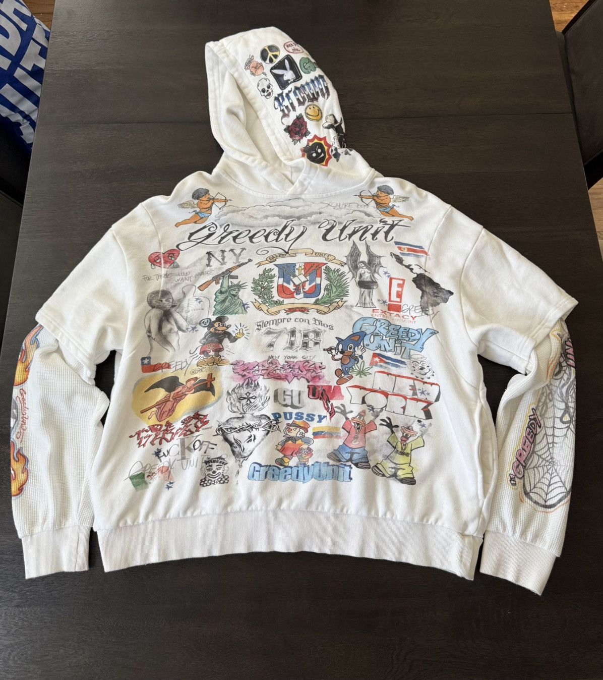 Greedy Unit × Streetwear Greedy Unit Thermal Hoodie | Grailed