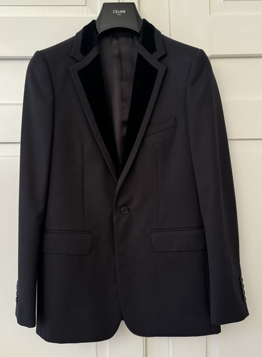 Celine Celine Runway Blazer in Wool with Velvet Collar sz46 *NEW* | Grailed