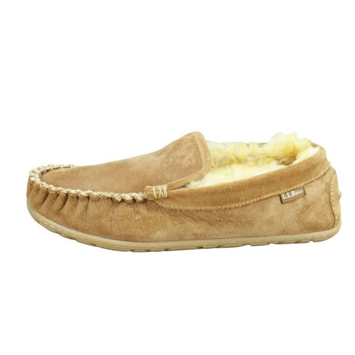 L.L. Bean LL Bean Mens Wicked Good Shearling Lined Venetian Slippers ...