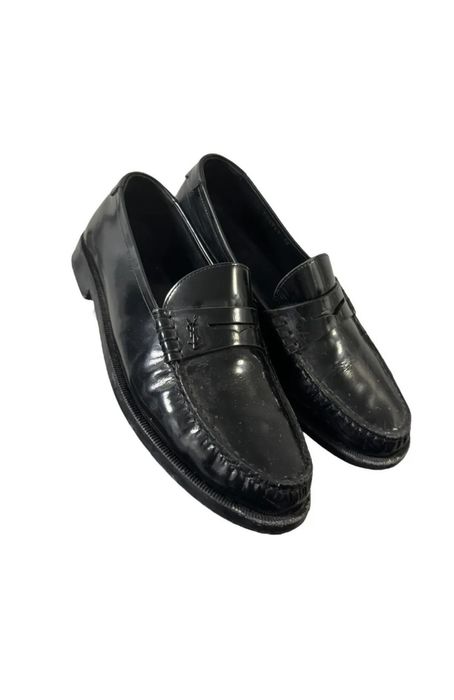 Saint Laurent Paris Penny loafer with YSL logo | Grailed