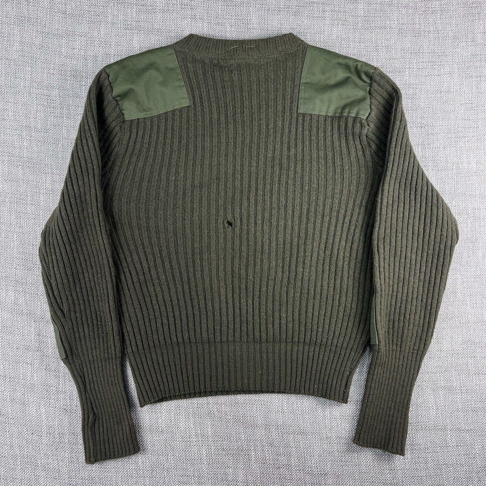 Military × Vintage 90s Ribbed Knit Crewneck Sweater M-L Commando ...