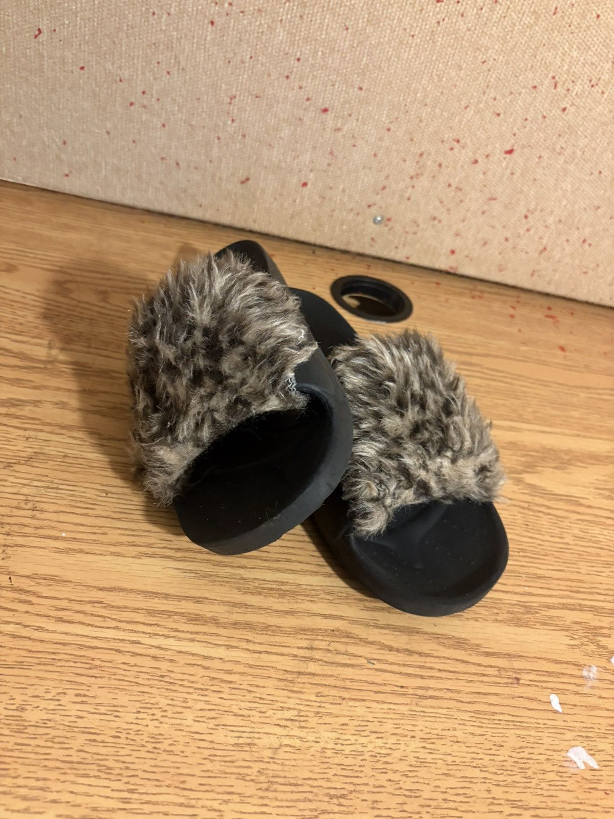 Crocs Furry cheetah print, croc slides | Grailed