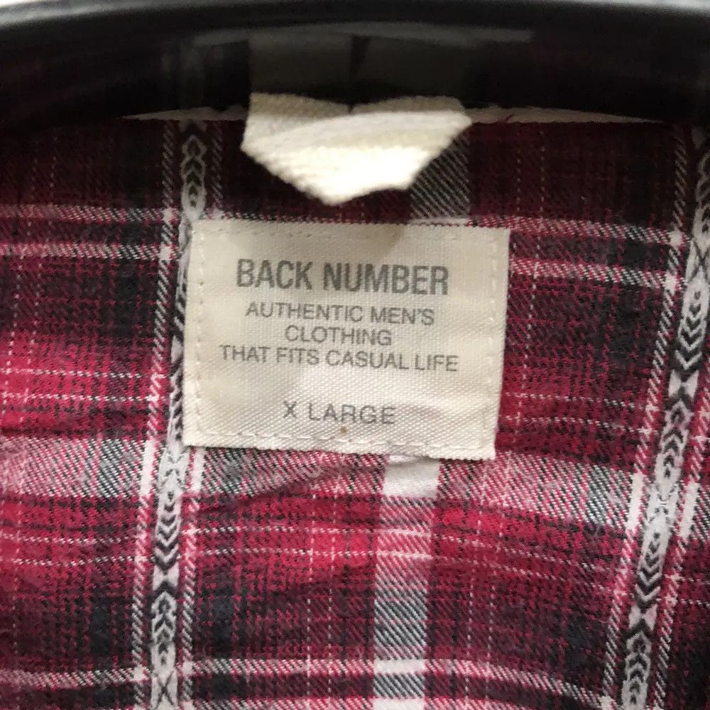 Flannel × Japanese Brand × Streetwear Japanese Brand Back Number Plaid ...