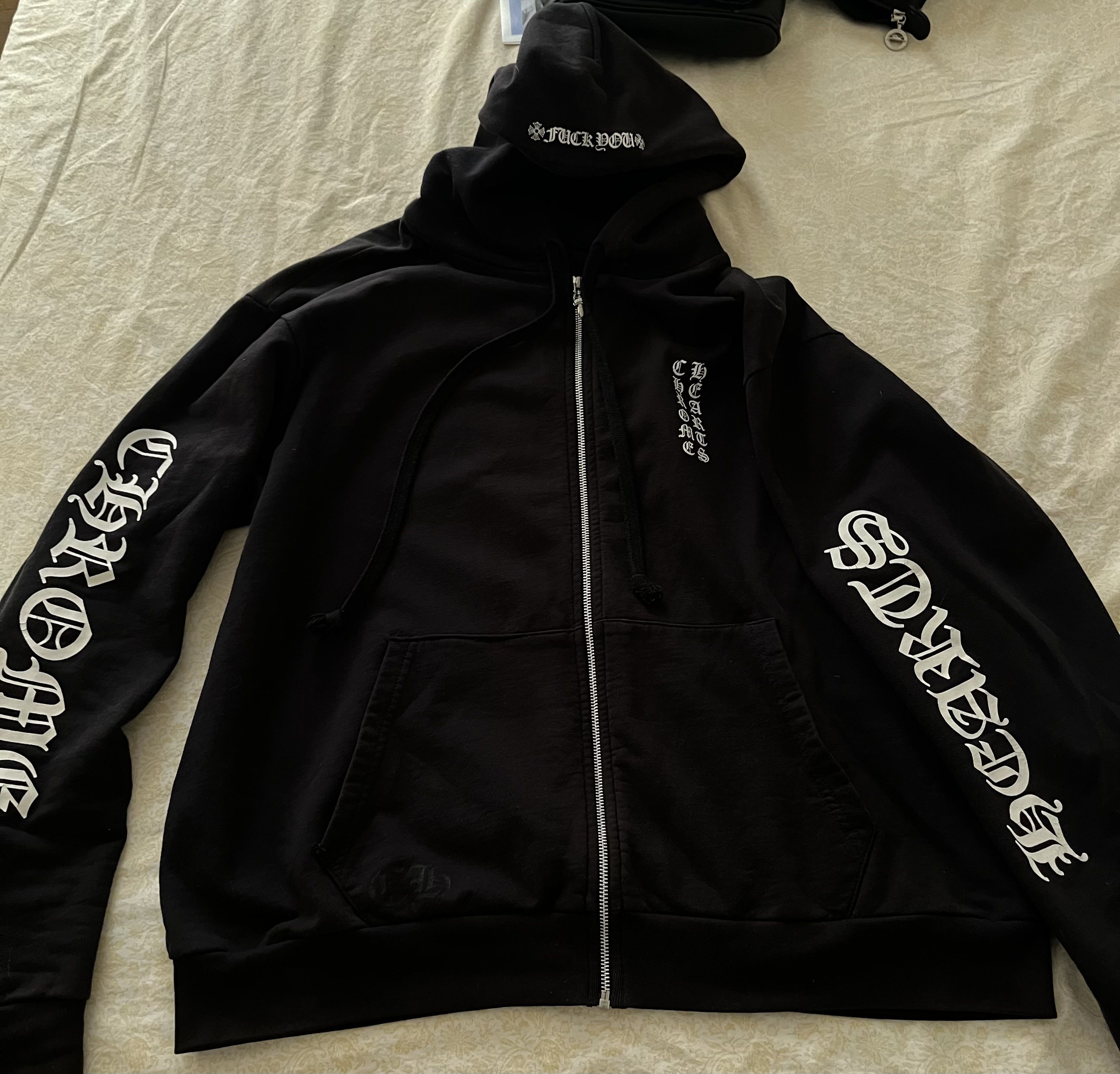 Chrome Hearts Chrome Hearts Vertical Zip Up Hoodie | Grailed