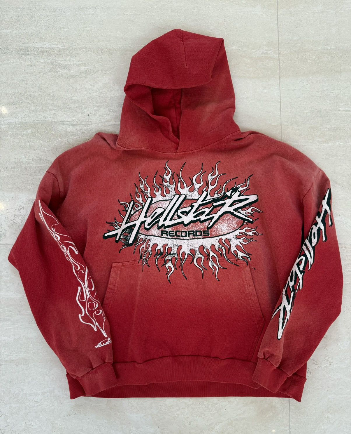 HELLSTAR ***RARE RED HELLSTAR FLAME HOODIE | Grailed