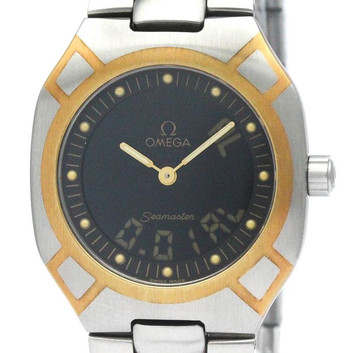 Omega Polished OMEGA Seamaster Polaris Analog Digital 18K Gold Steel ...