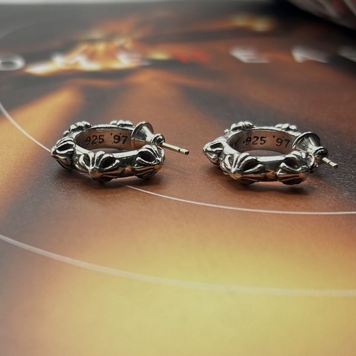 Chrome Hearts Chrome Hearts Cross Band Hoop Earrings For A Pair | Grailed